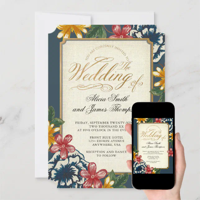 Floral Wedding Invitation | Zazzle