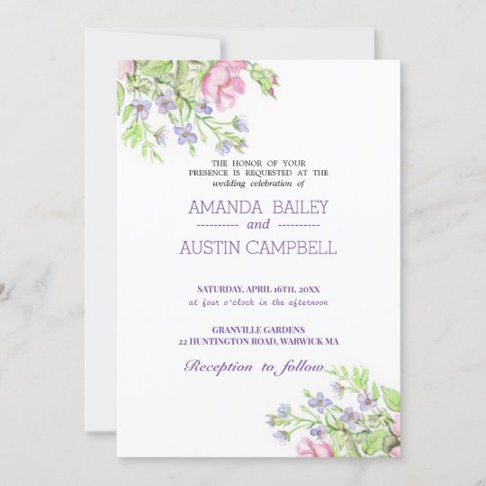 Floral Wedding Invitation | Zazzle.com
