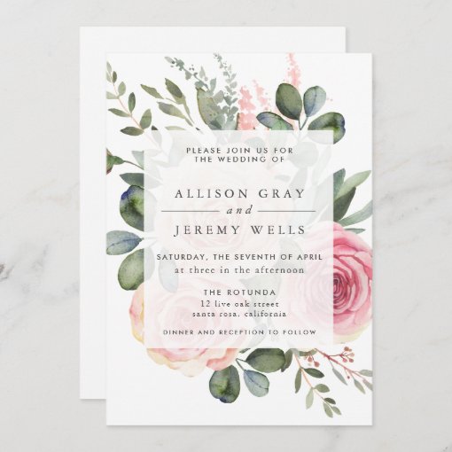 Floral Wedding Invitation | Zazzle