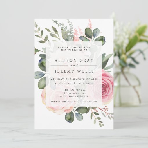 Floral Wedding Invitation | Zazzle