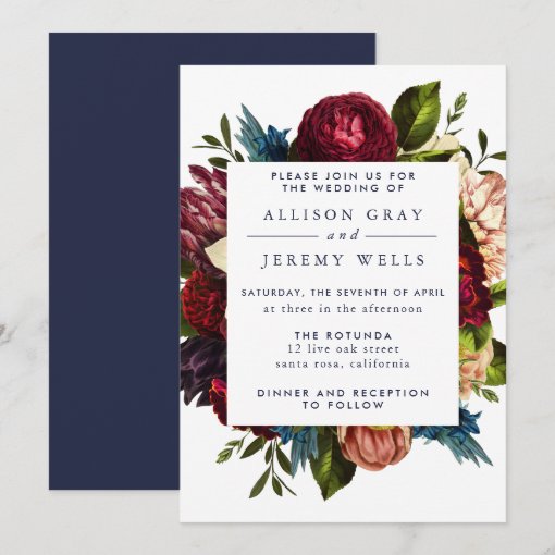 Floral Wedding Invitation | Zazzle