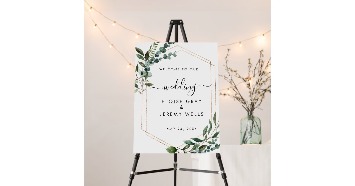 Floral Wedding Welcome Sign | Zazzle