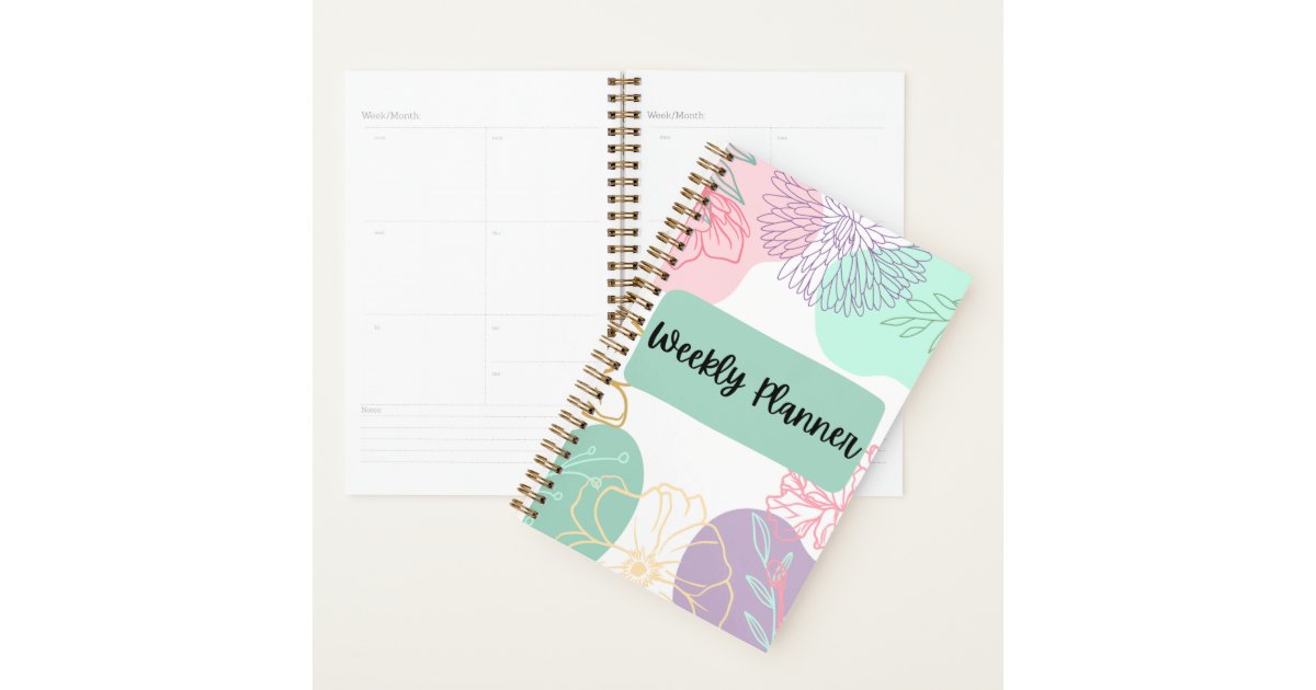 Floral Weekly/Monthly Planner | Zazzle