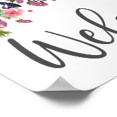 Floral Welcome Boho Bohemian Wall Art Poster | Zazzle