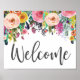 Floral Welcome Boho Bohemian Wall Art Poster | Zazzle