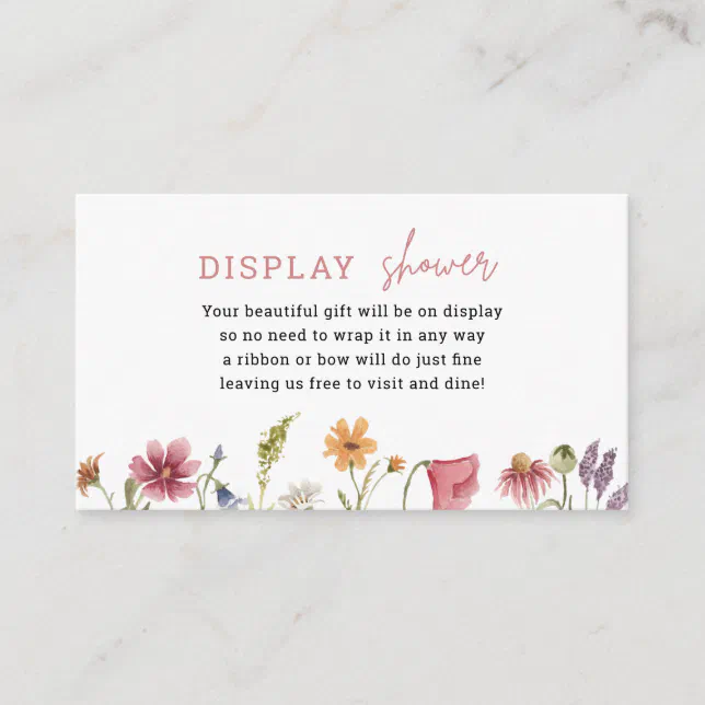 Floral Wildflower Display Shower Insert | Zazzle