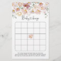 Floral wildflowers baby shower bingo game | Zazzle