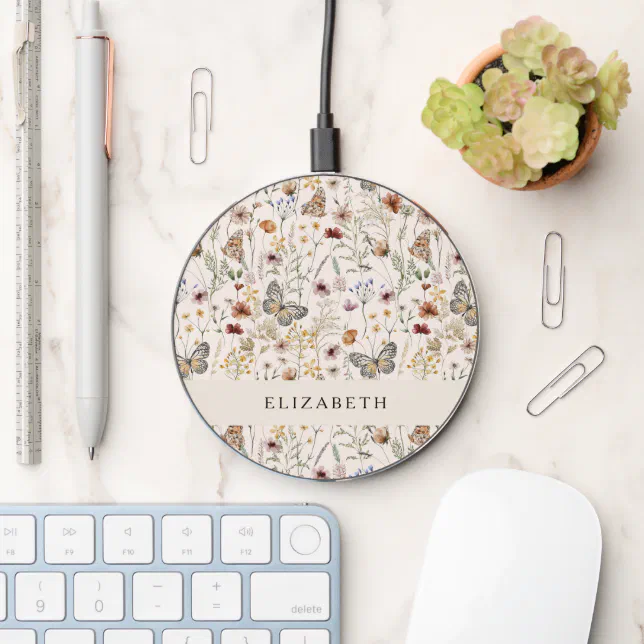 Floral Wireless Charger | Zazzle