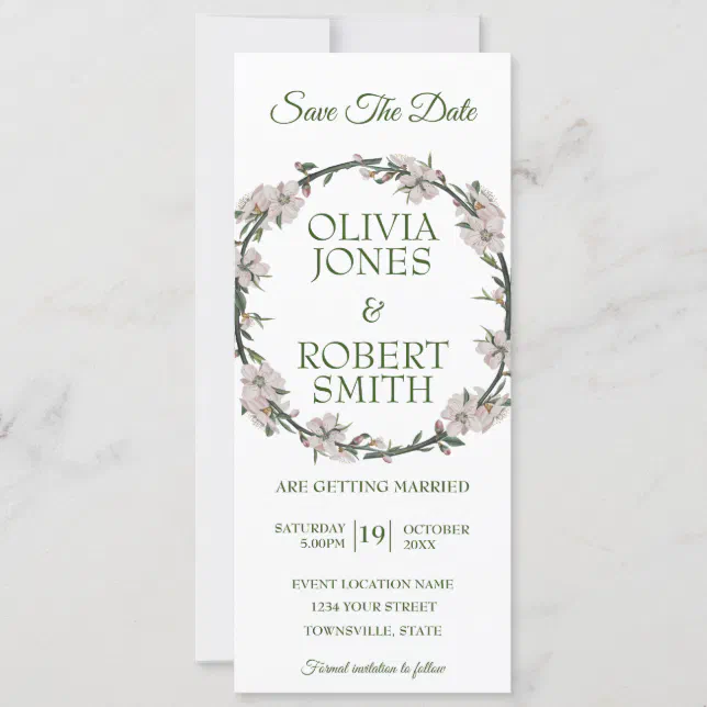 Floral Wreath Invitation | Zazzle