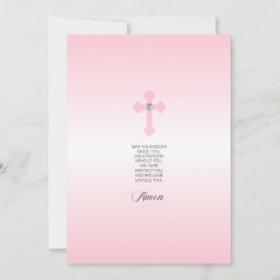 Floral Wreath Pink Confirmation GIRL | PHOTO Invitation | Zazzle