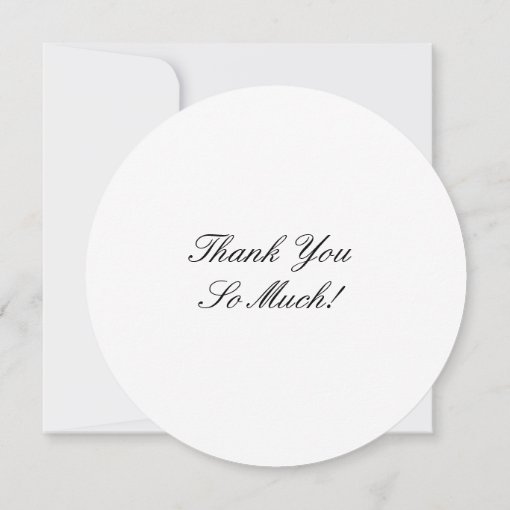 Floral Wreath Round Thank You Cards | Zazzle