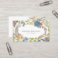 Floral Wreath White Business Card | Zazzle