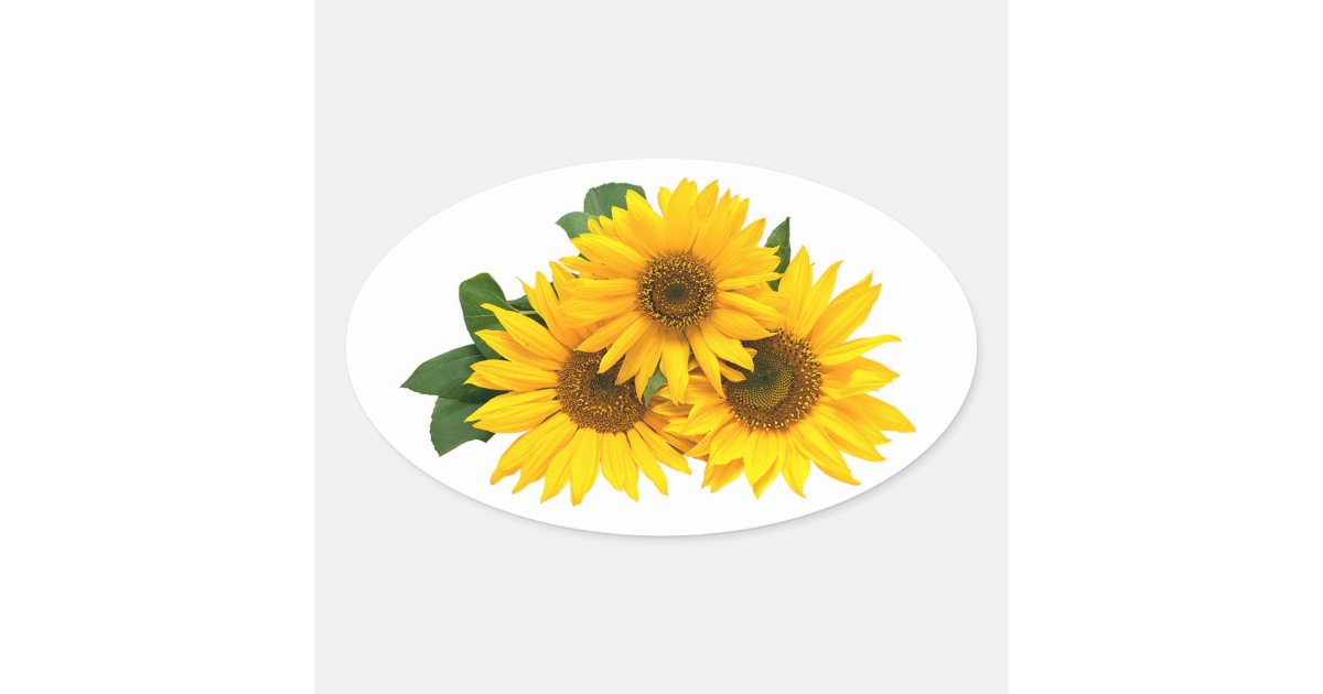 Floral Yellow Sunflower Flower Stickers | Zazzle