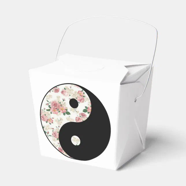 Floral Yin and Yang Favor Boxes | Zazzle