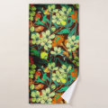 Florals Brown, Rust, Teal Bath Towel Set | Zazzle