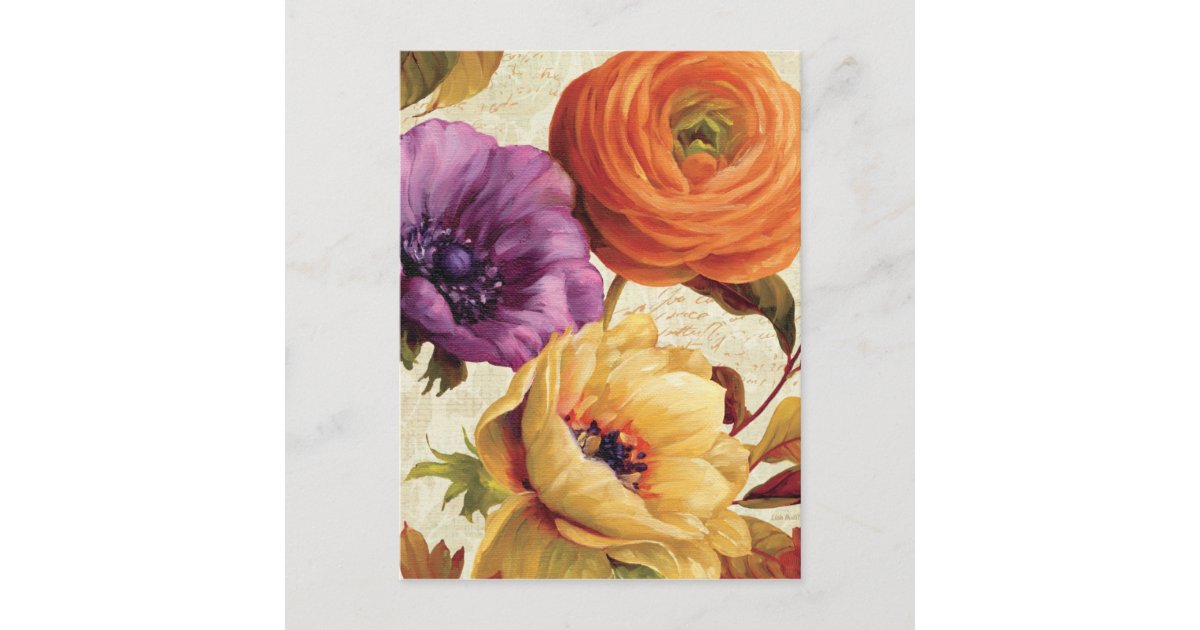 Florals in Full Bloom Postcard | Zazzle
