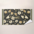 Florals Ivory, Olive with Butterflies Bath Towel Set | Zazzle