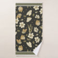 Florals Ivory, Olive with Butterflies Bath Towel Set | Zazzle