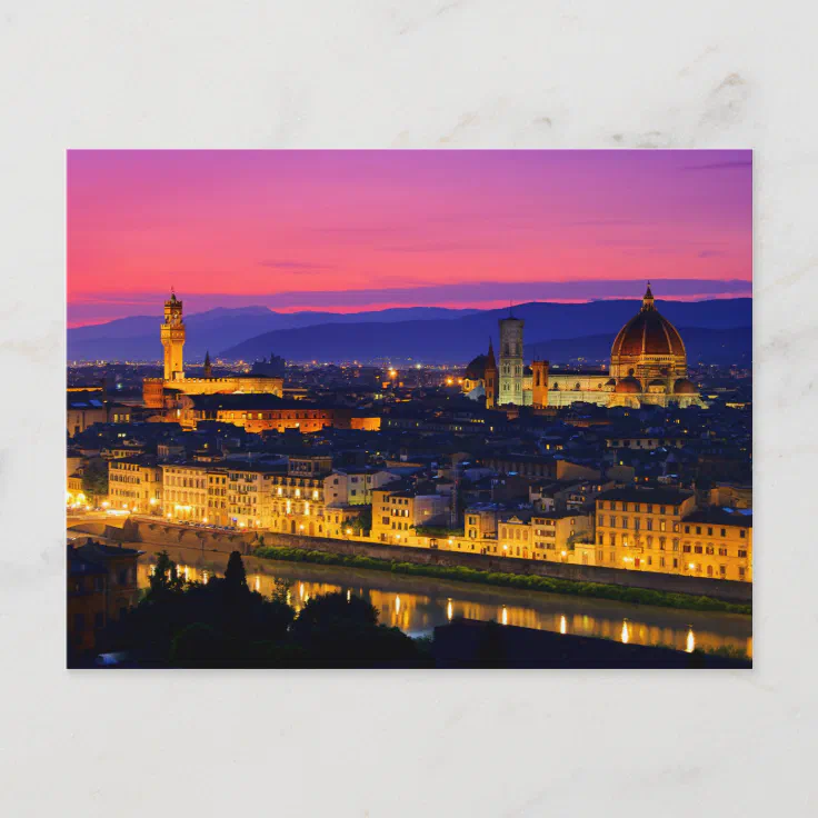 Florence evening postcard | Zazzle