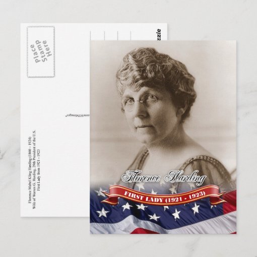 Florence Harding, First Lady of the U.S. Postcard | Zazzle