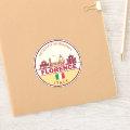 Florence Italy City Skyline Emblem Sticker | Zazzle