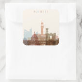 Florence, Italy | City Skyline Square Sticker | Zazzle