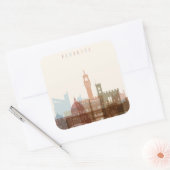 Florence, Italy | City Skyline Square Sticker | Zazzle