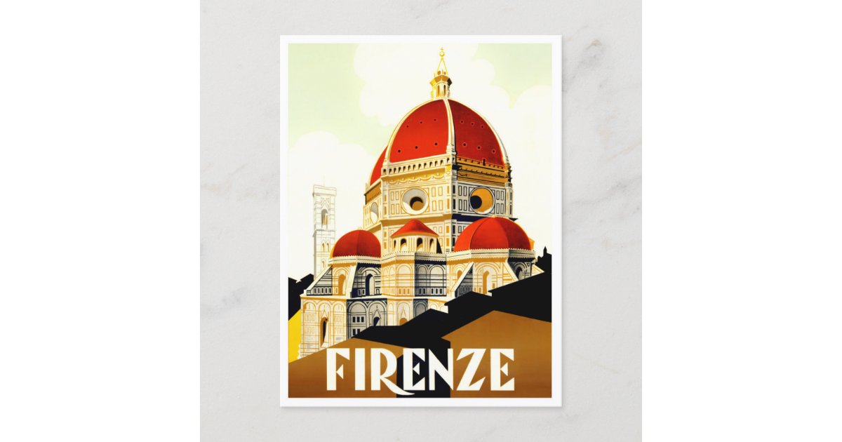 Florence Italy vintage travel Postcard | Zazzle