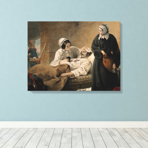 Florence Nightingale. Coloured lithograph. Canvas Print | Zazzle