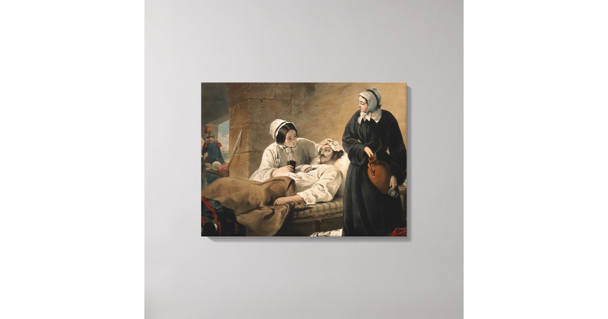 Florence Nightingale. Coloured lithograph. Canvas Print | Zazzle