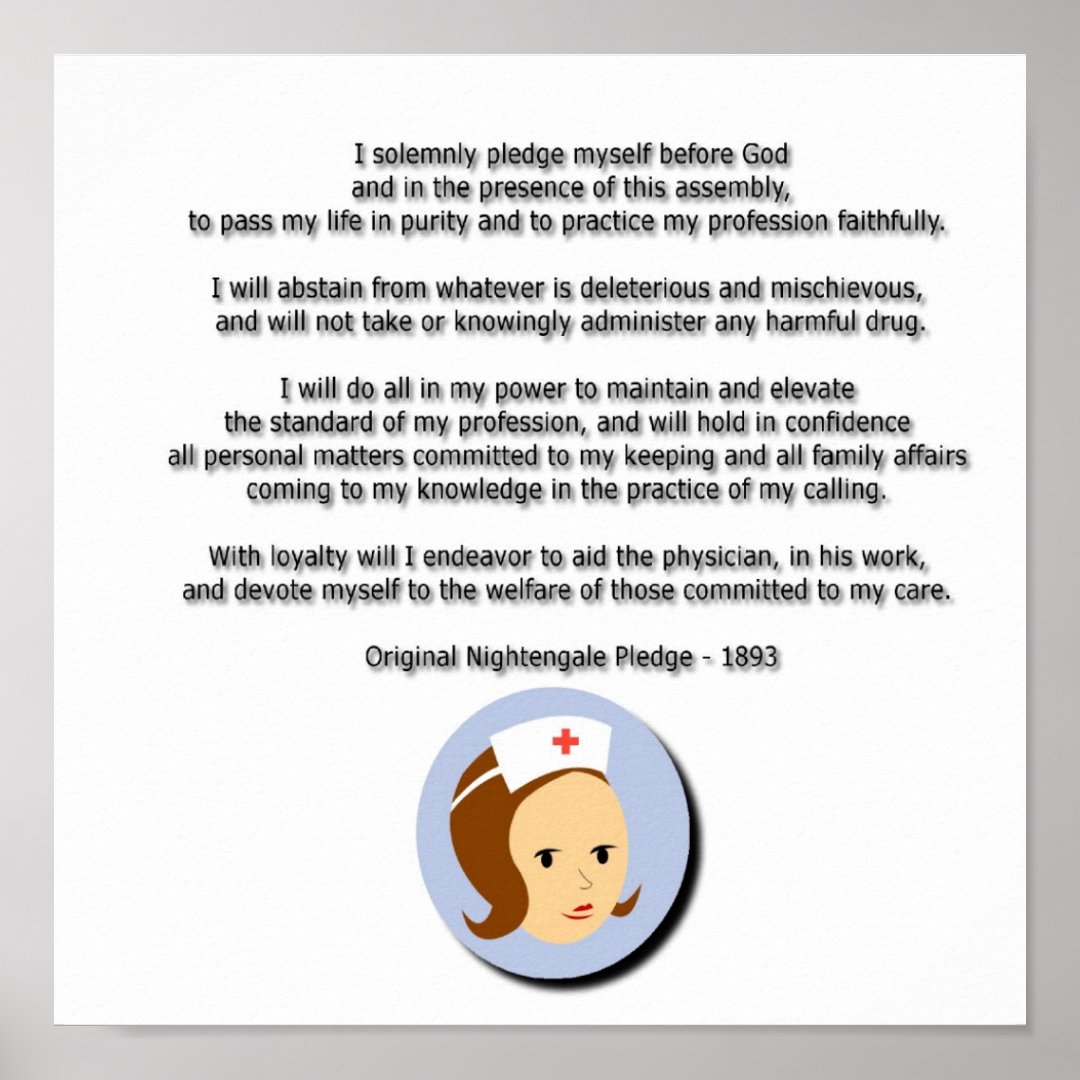 Florence Nightingale Pledge Poster | Zazzle