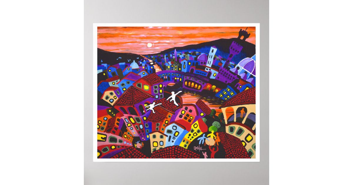 Florence Rooftops Poster | Zazzle