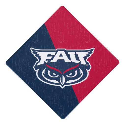 Florida Atlantic University Color Block Distressed Graduation Cap ...