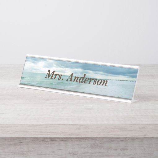 Florida Beach Desk Name Plate | Zazzle