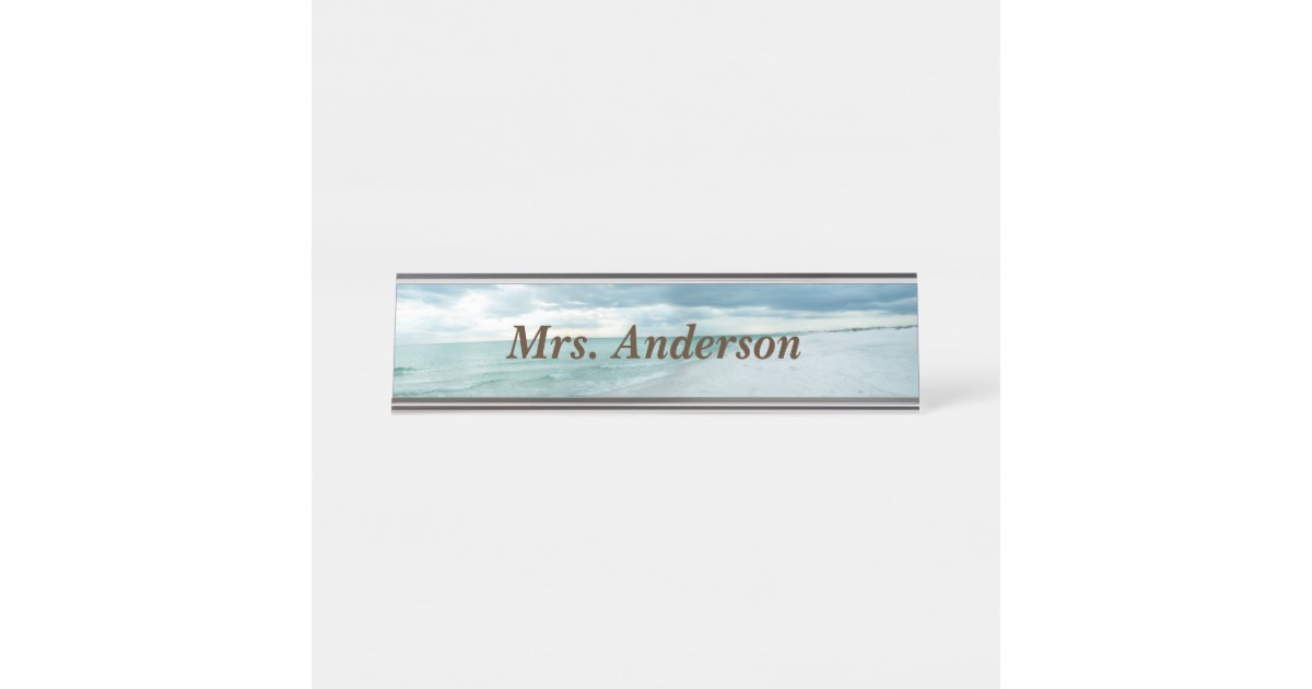 Florida Beach Desk Name Plate | Zazzle