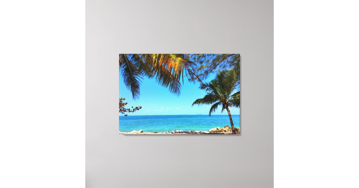 Florida Beach Palm Trees Canvas Print | Zazzle