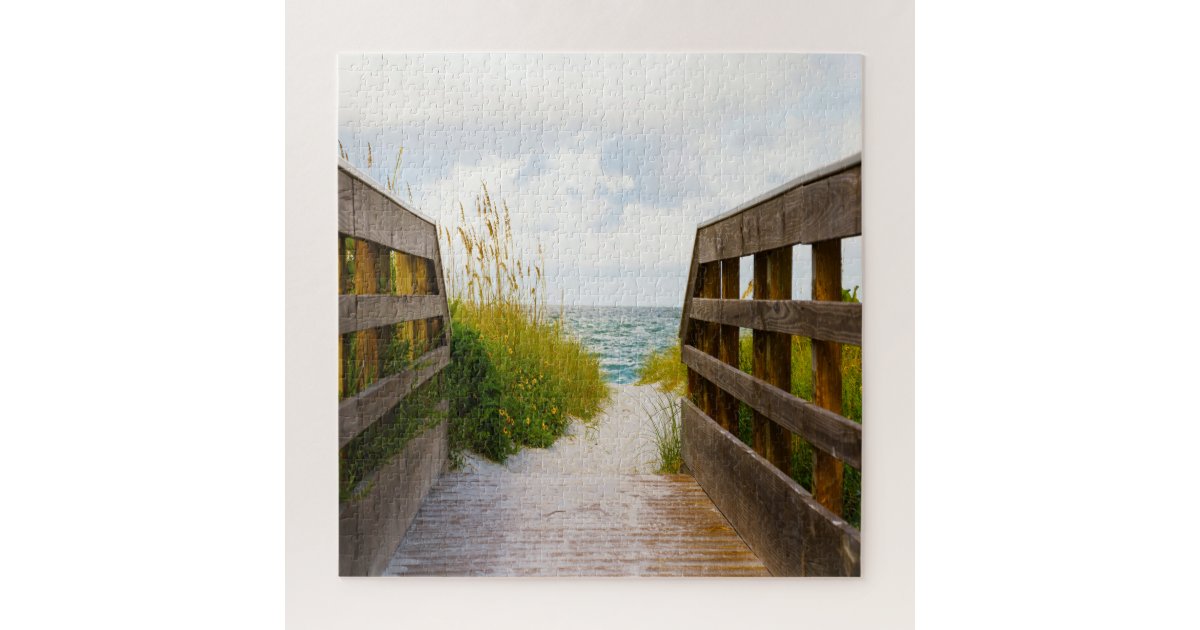 Florida Beach Scene Jigsaw Puzzle | Zazzle