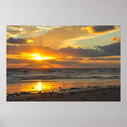 Florida Beach Scenic Sunrise Poster | Zazzle