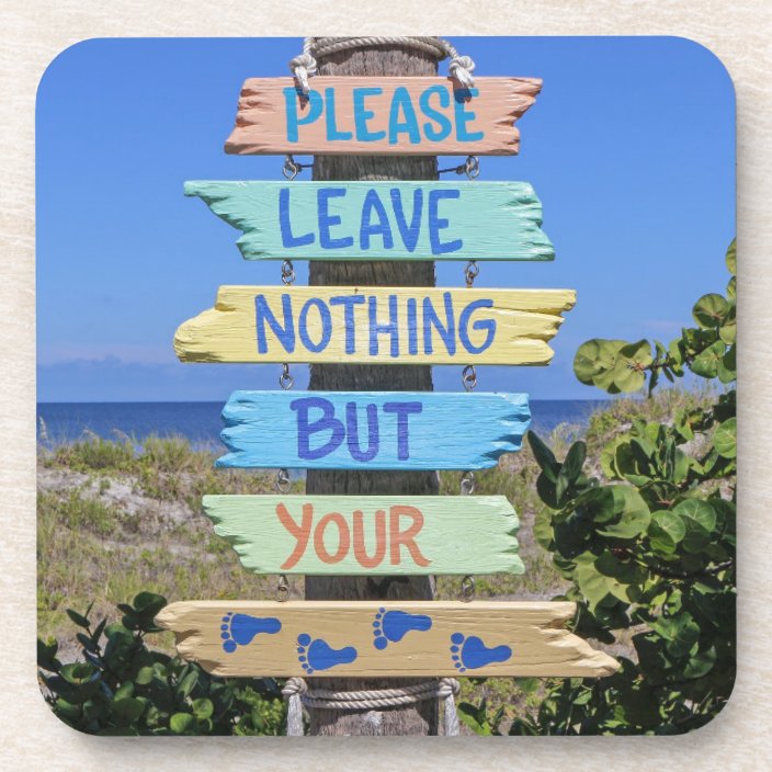 Florida Beach Sign Coaster | Zazzle.com