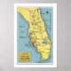 Florida Boca Grande Map Poster Print | Zazzle