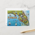 Florida Cartoon Map Postcard | Zazzle