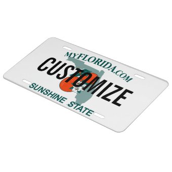 Florida Custom License Plate | Zazzle