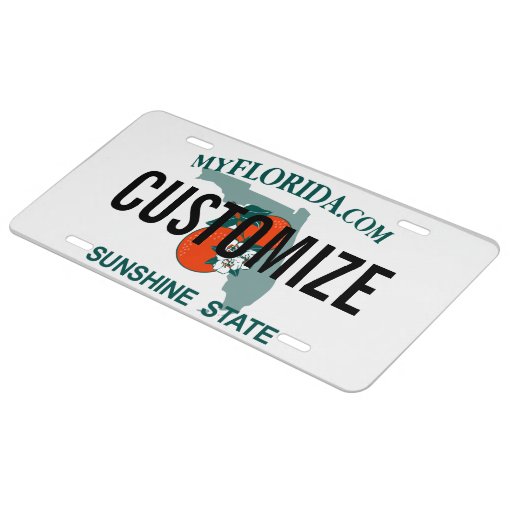 Florida Custom License Plate | Zazzle