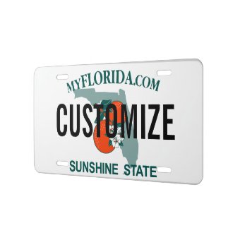Florida Custom License Plate | Zazzle