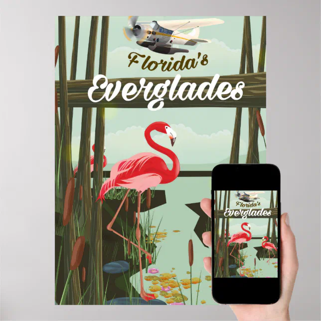 Florida Everglades cartoon poster | Zazzle