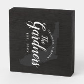 Florida Family Monogram State Map Wooden Box Sign | Zazzle