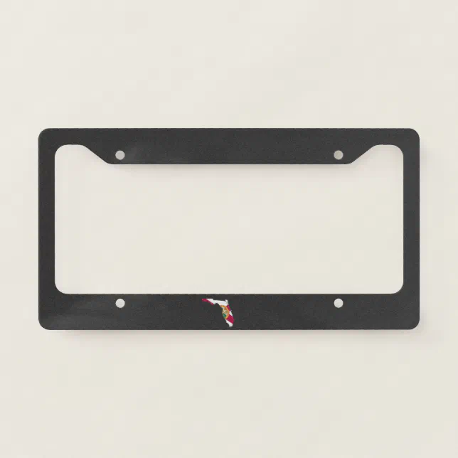 Florida flag and map license plate frame | Zazzle