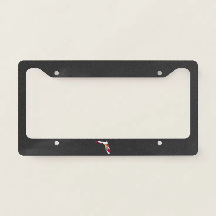 Florida flag and map license plate frame | Zazzle