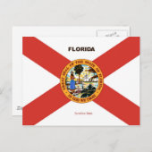 Florida Flag and Slogan Postcard | Zazzle