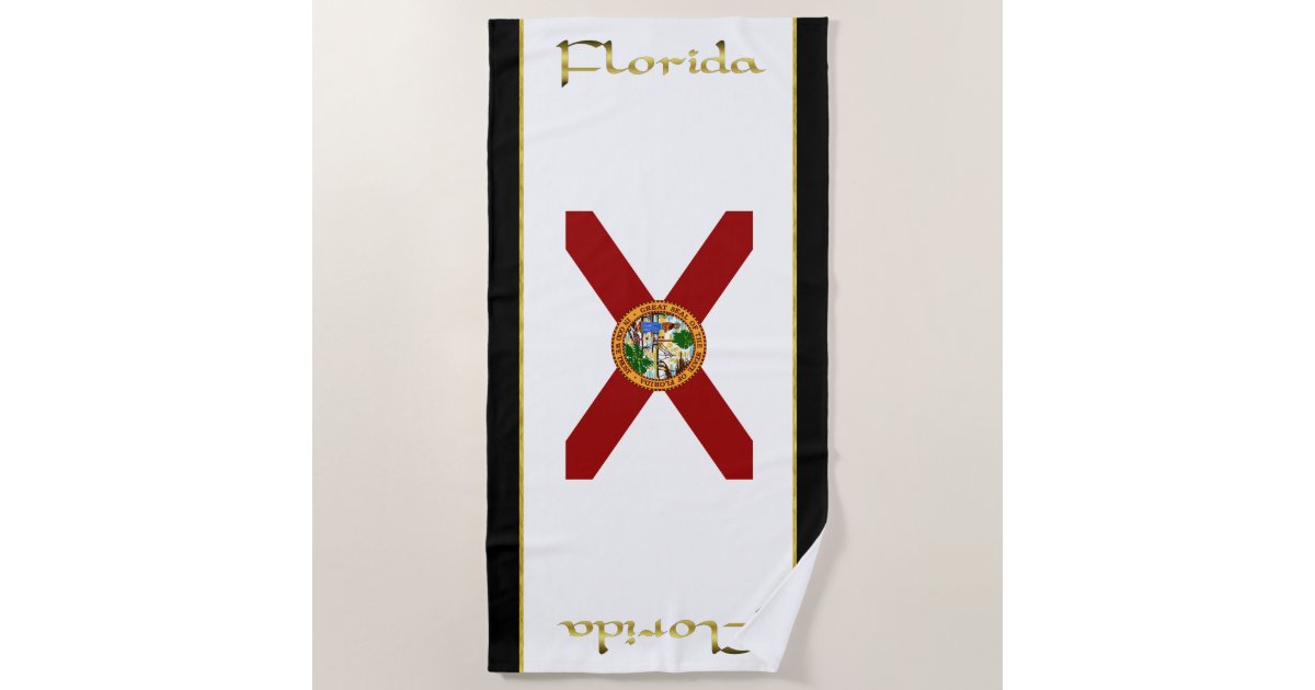 Florida flag beach towel | Zazzle